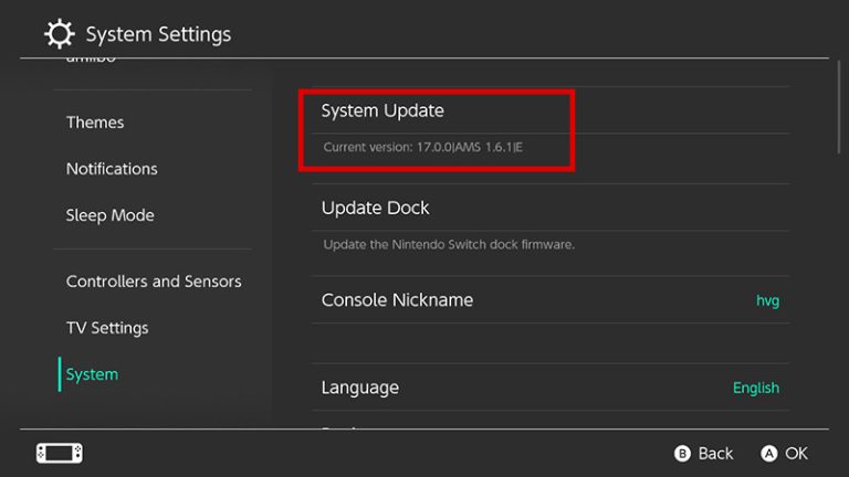 Hướng dẫn Update Firmware 17.0.0 trên Nintendo Switch hắc - Học Viện Gaming