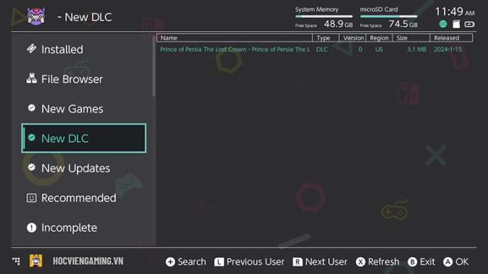 Hướng dẫn sử dụng Tinfoil trên Switch hắc - Học Viện Gaming