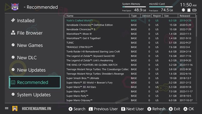 Hướng dẫn sử dụng Tinfoil trên Switch hắc - Học Viện Gaming